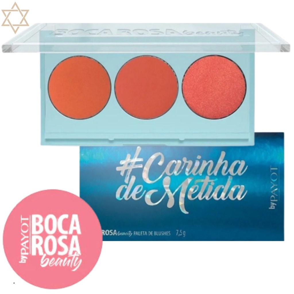 Trio Paleta De Blush Boca Rosa Carinha De Metida Payot | Shopee Brasil