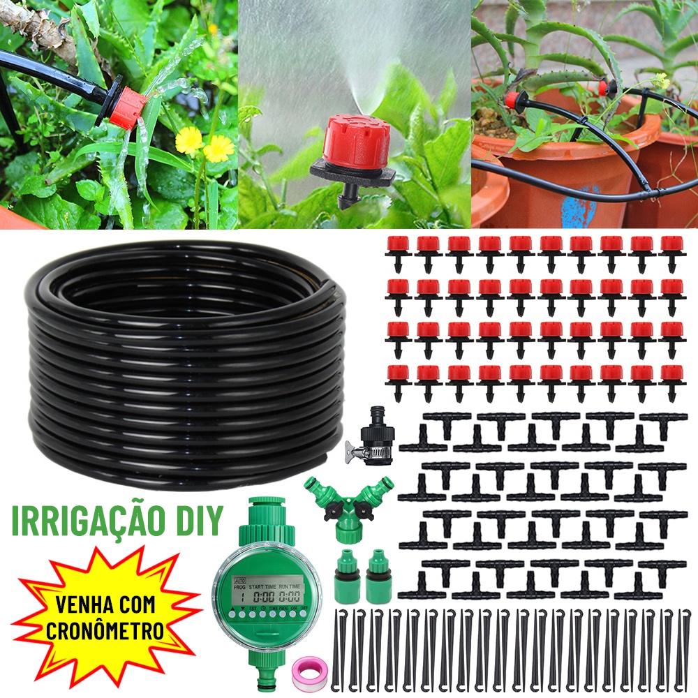 DIY Sistema De Irrigação Por Gotejamento Micro Automático Planta Flor ...
