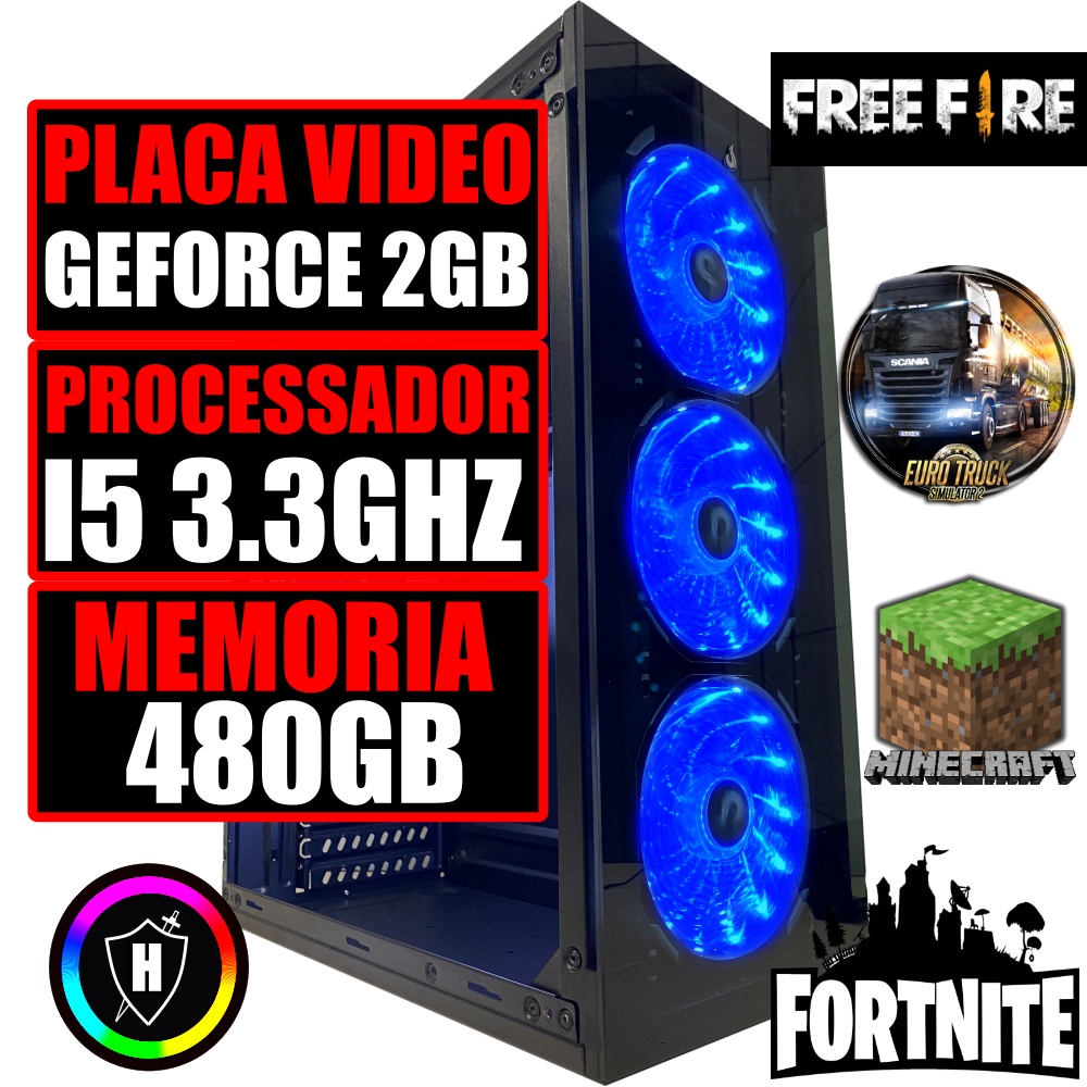Cpu Computador PC Gamer Barato Completo Placa Video 2Gb / Intel Core i5 ...