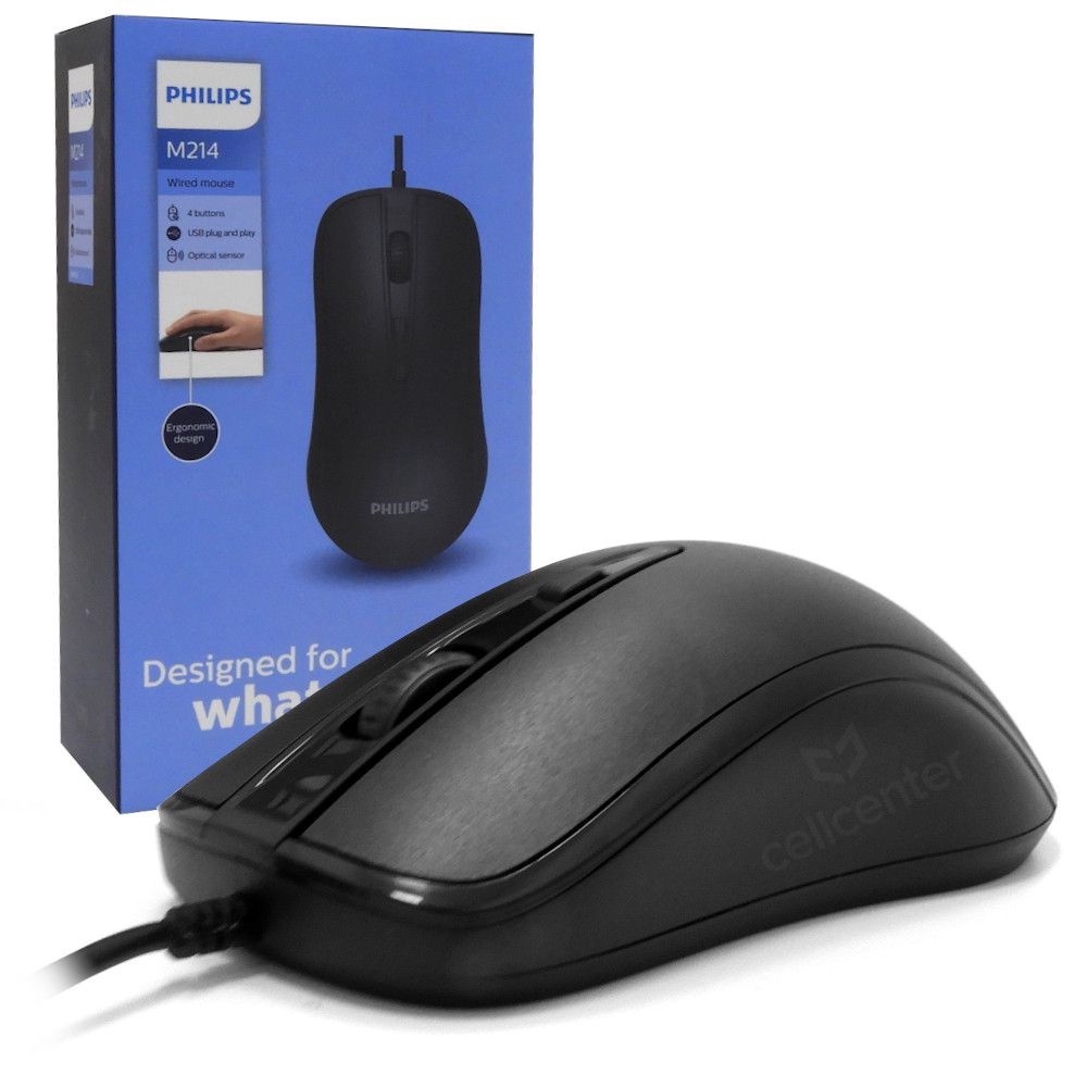 Mouse Optico USB Philips M24 - Preto - XOFZ | Shopee Brasil