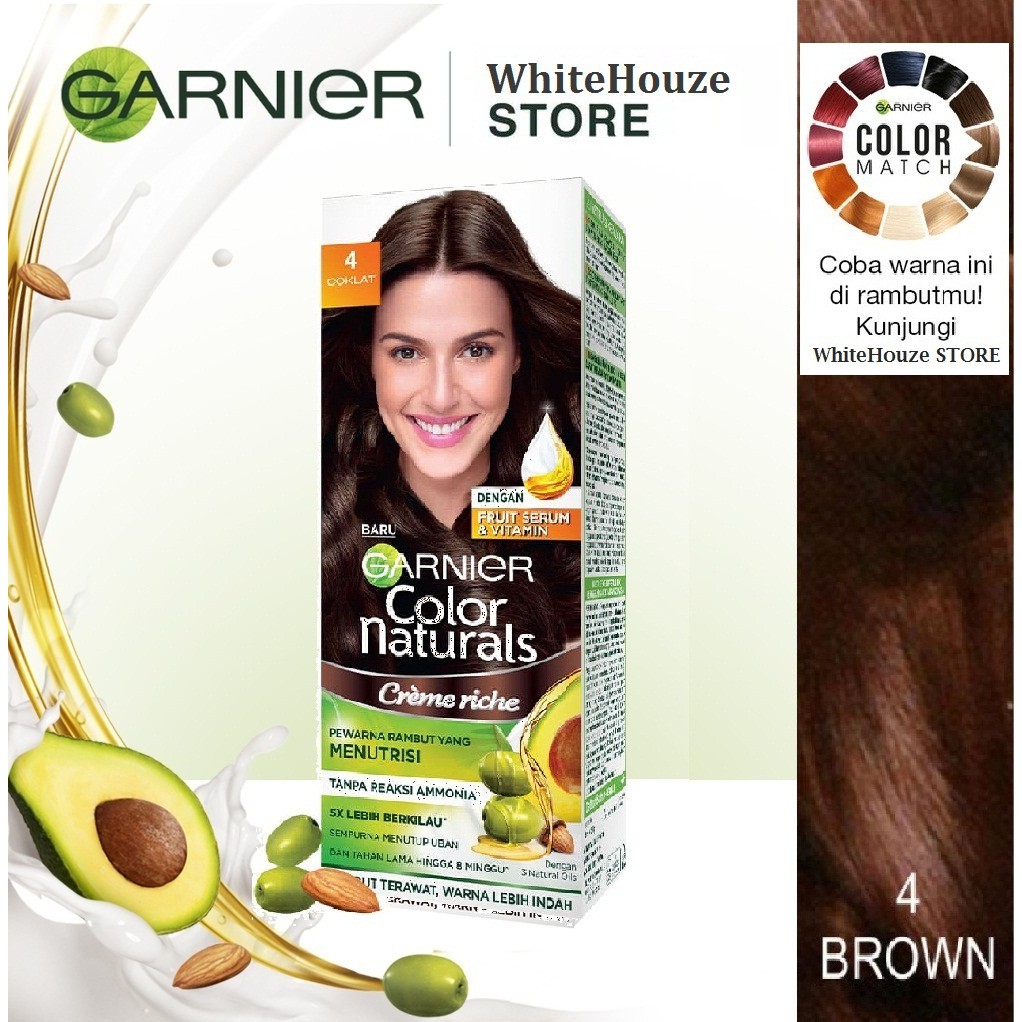 Cabelo Natural Garnier Color Cor - 4 Marrom | Shopee Brasil
