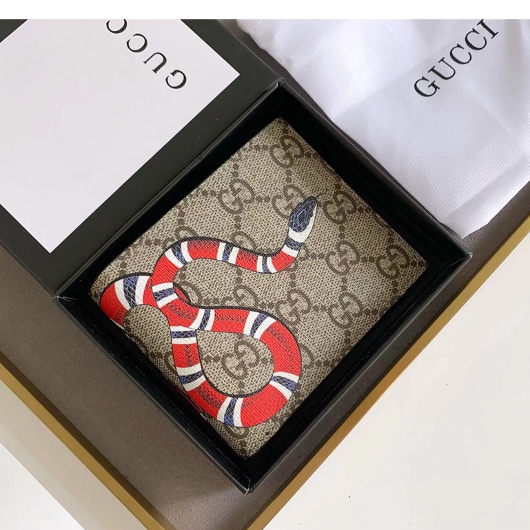 Carteira Curta Gucci Red Snake 100 % original Série Clip Curto 451268 ...