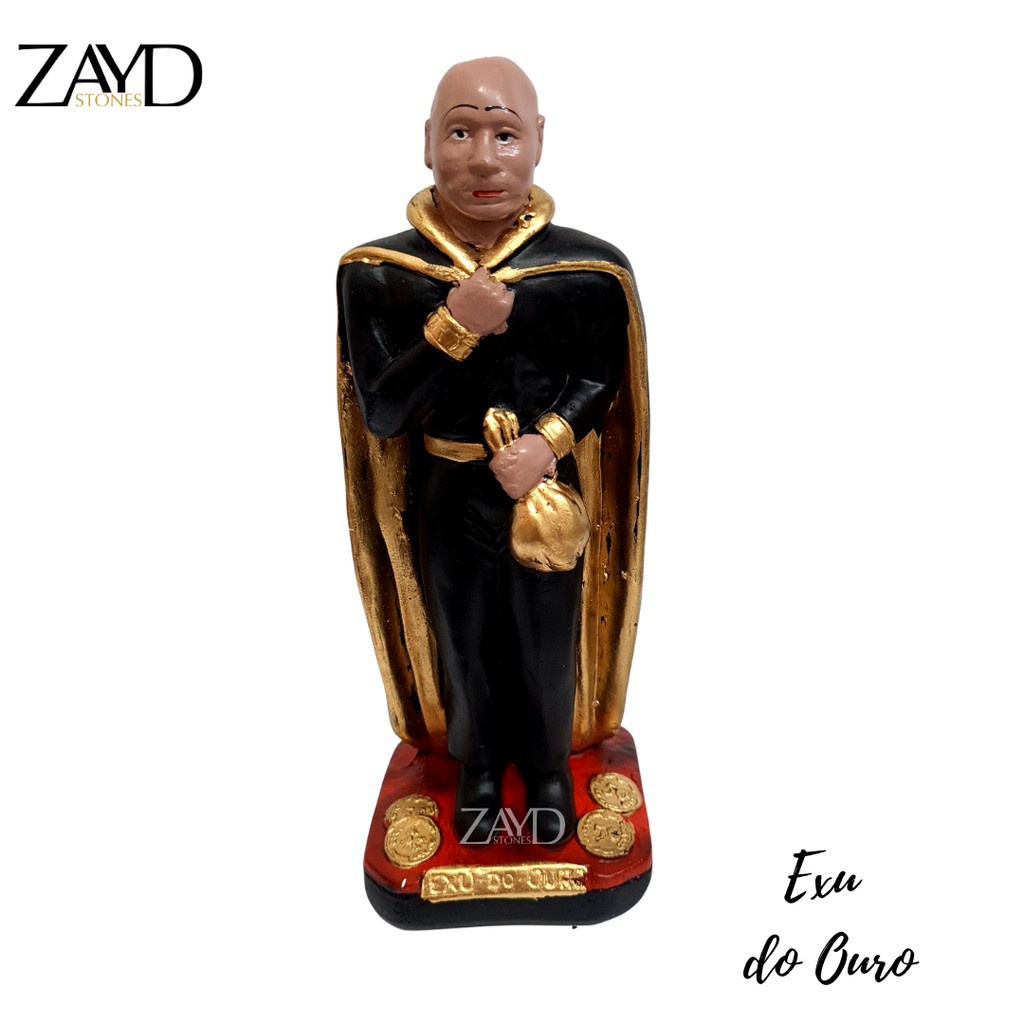 IM66 | IMAGEM EXU DO OURO UMBANDA ENTIDADE GESSO 20CM | Shopee Brasil