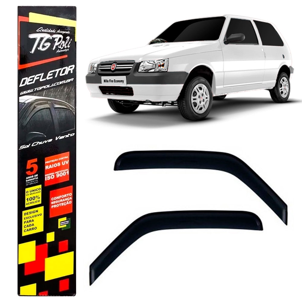 Calha De Chuva Defletor Fiat Uno Premio Mille 2 Portas 1985 a 2013 ...