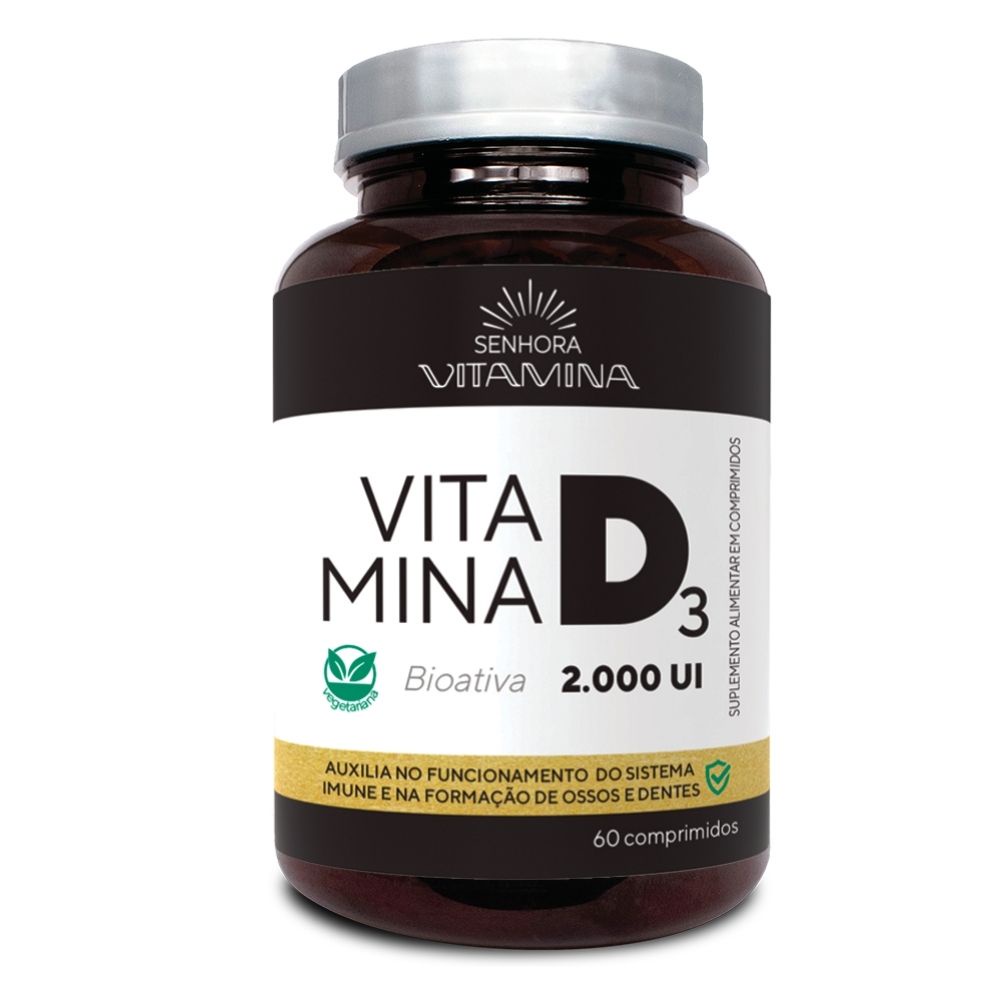 Vitamina D3 2.000 UI Bioativa Premium (60 comprimidos) | Shopee Brasil