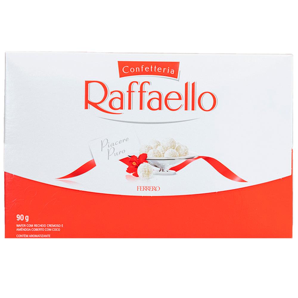 Caixa de Bombom Ferrero RAFFAELLO com 9 unidades 90g | Shopee Brasil
