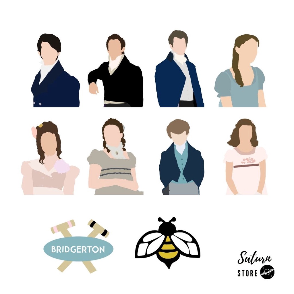 Kit de stickers Bridgerton | Shopee Brasil