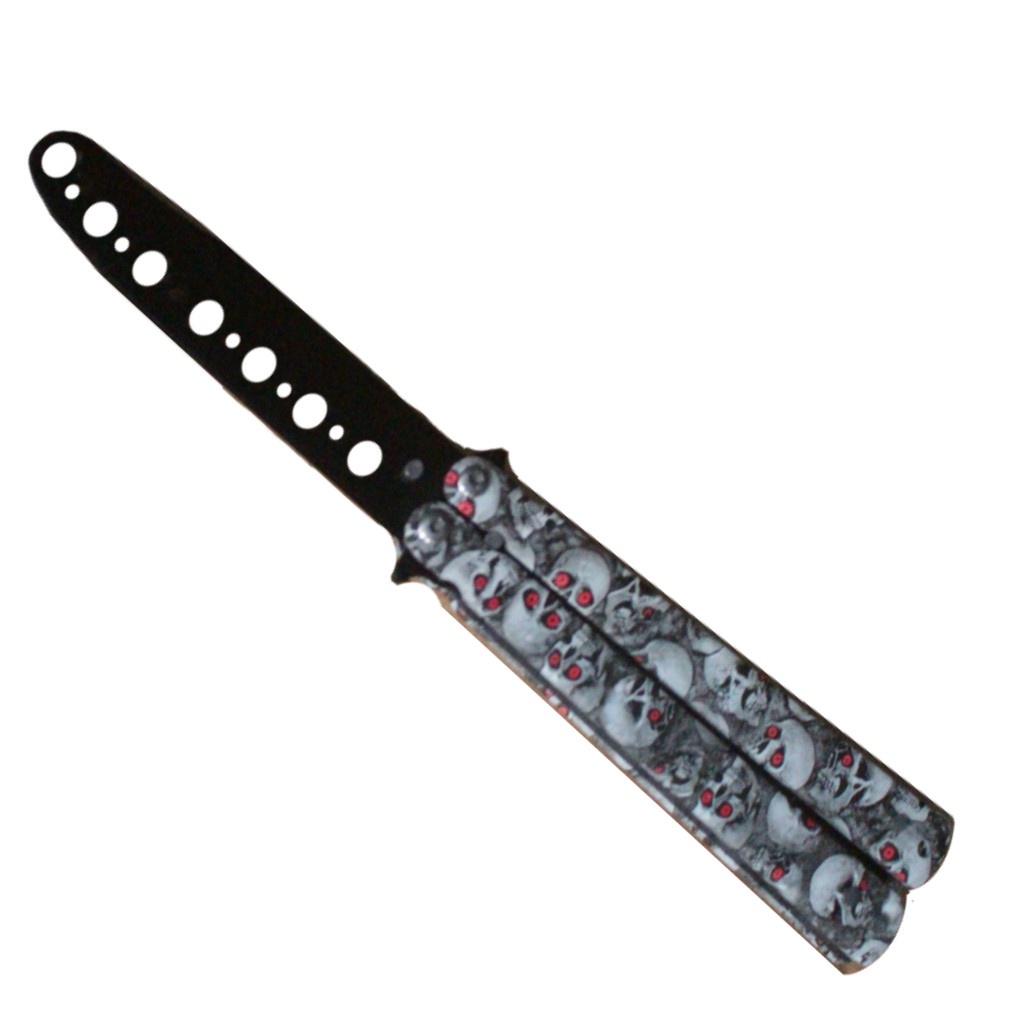 Canivete Faca Butterfly Balisong Caveira Treino | Shopee Brasil