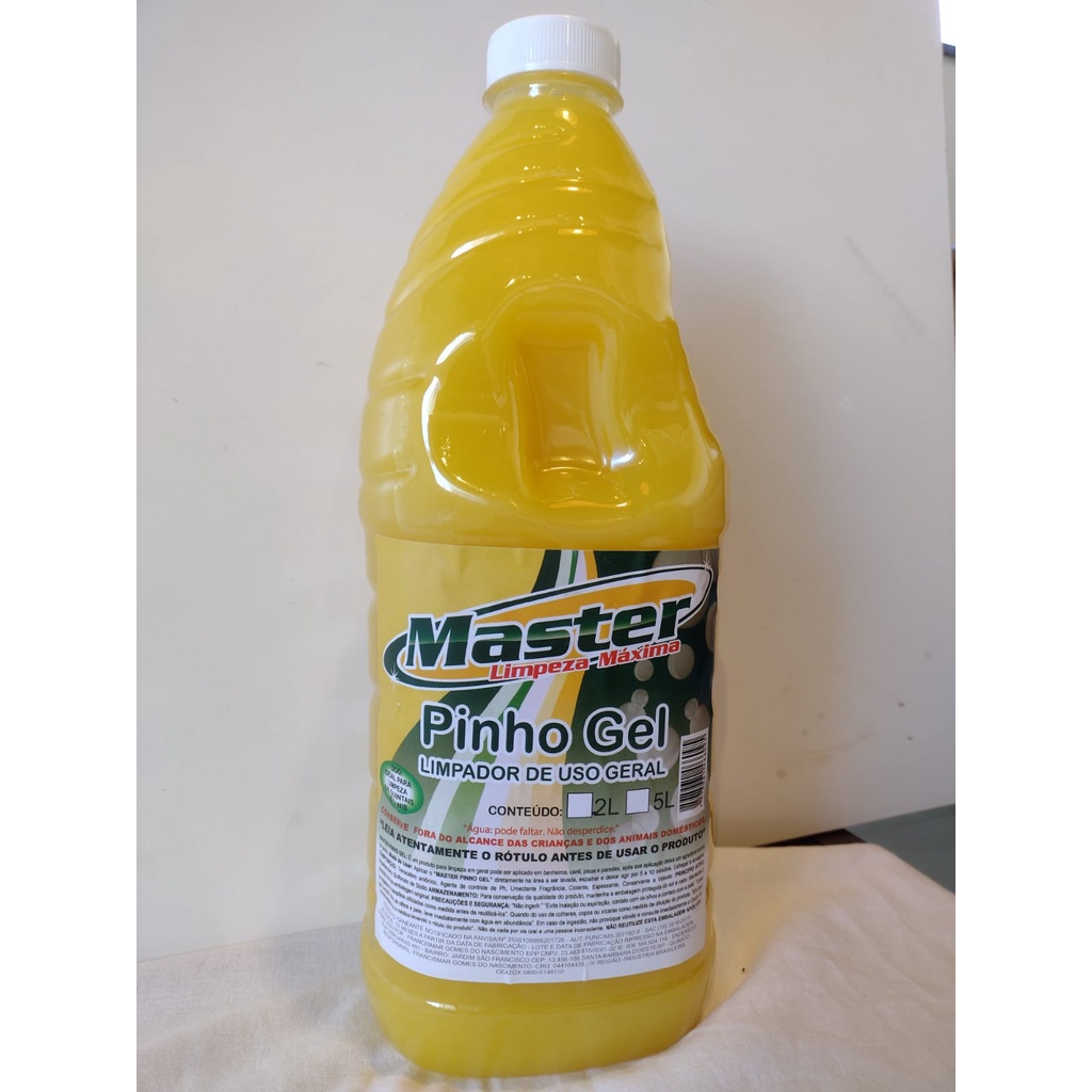 LIMPADOR PINHO GEL USO GERAL MASTER - 2 LITROS | Shopee Brasil
