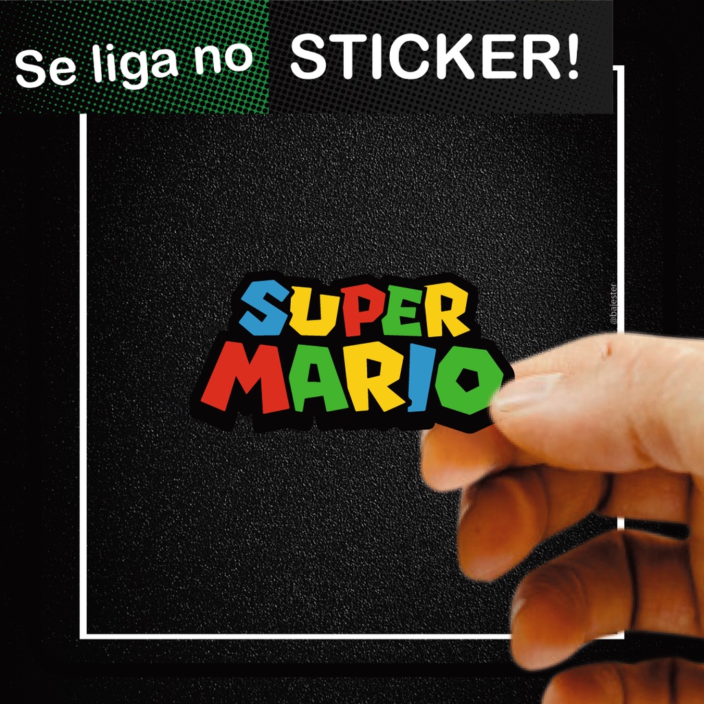 Adesivo Sticker Game Logo Super Mario Bros | Shopee Brasil