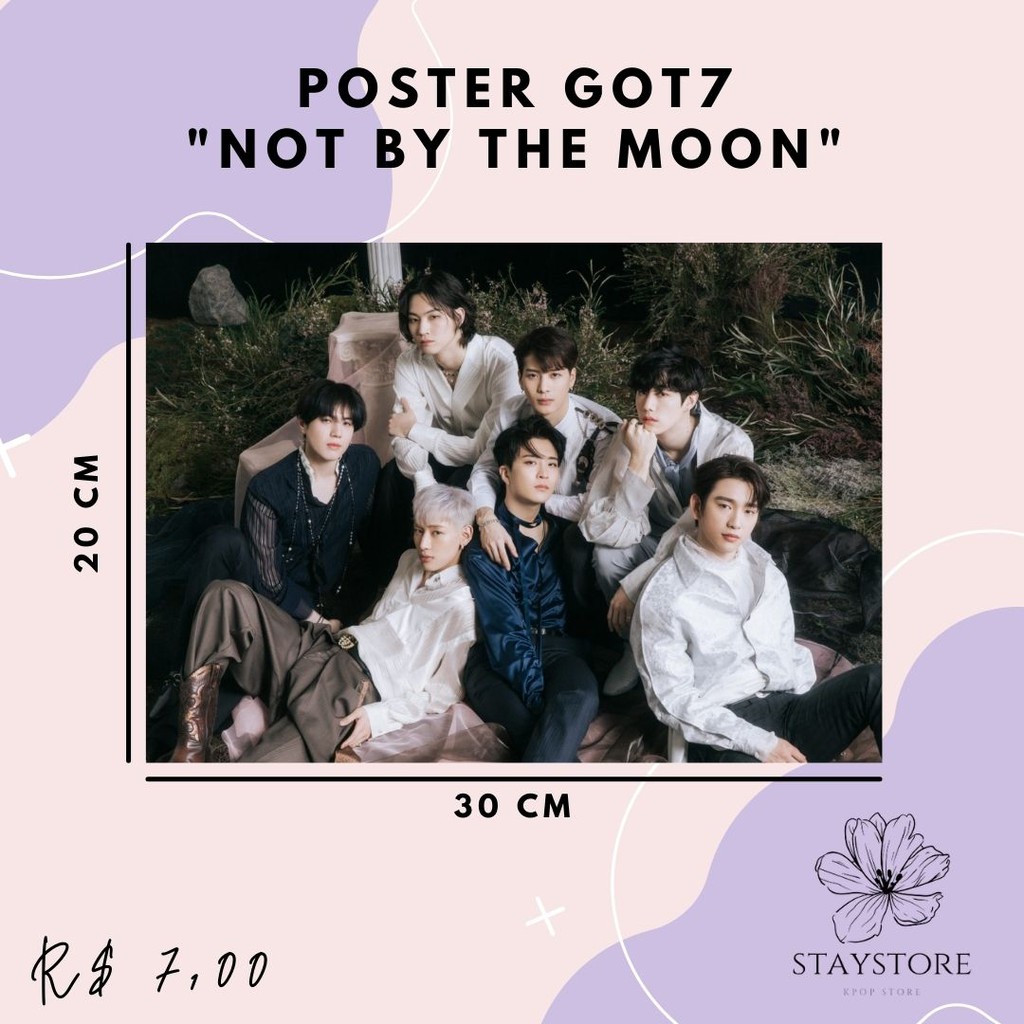 Poster Got7 "Not By The Moon" K-Pop Exclusivo Cartaz KPop 20x30cm A4 ...