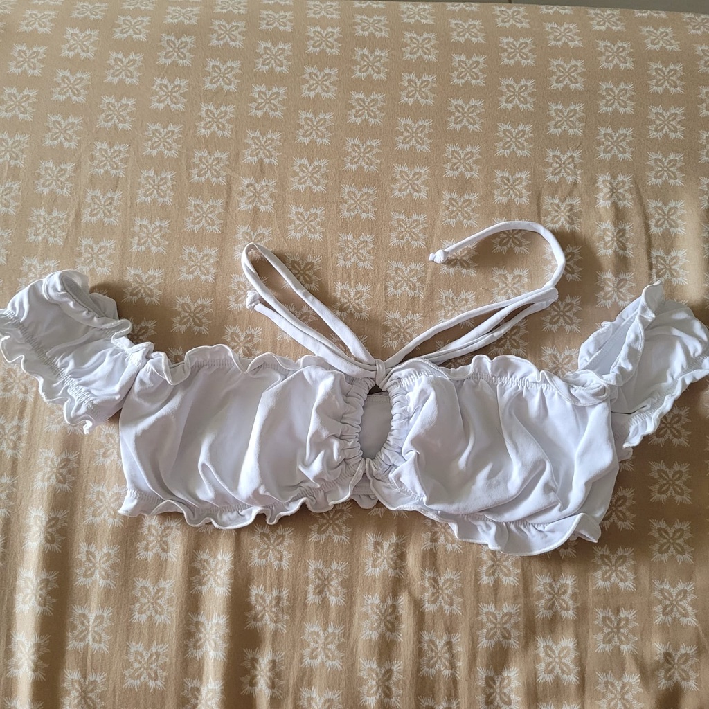 Top Biquini Ciganinha Branco Shopee Brasil