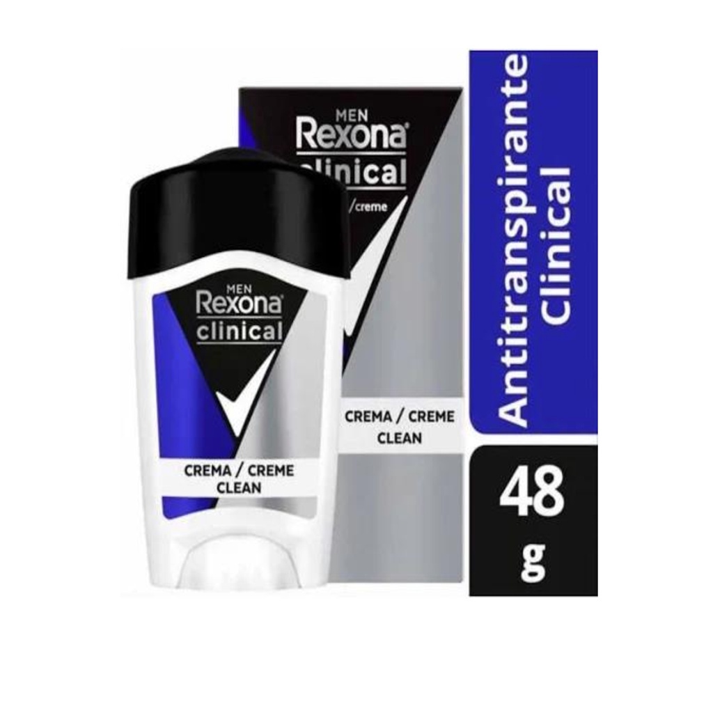 Desodorante Rexona Men Clinical Clean Antitranspirante em Creme com 48g ...