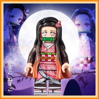 Lego Minifigures Anime Demon Slayer Nezuko Akaza Zenitsu Building ...