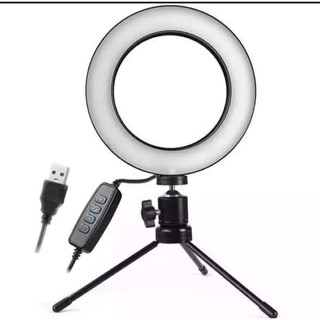 Ring Light Led Mesa Iluminador Pequena Tripé 6 Polegada 16cm | Shopee Brasil