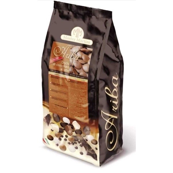 Chocolate Leite 32% 1Kg Ariba Discos Master Martini | Shopee Brasil