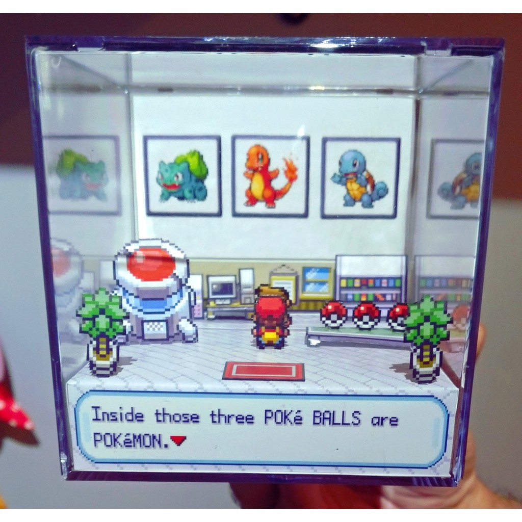 Pokemon FireRed - GeekRama - diorama cubo acrilico - Gameboy Advance ...
