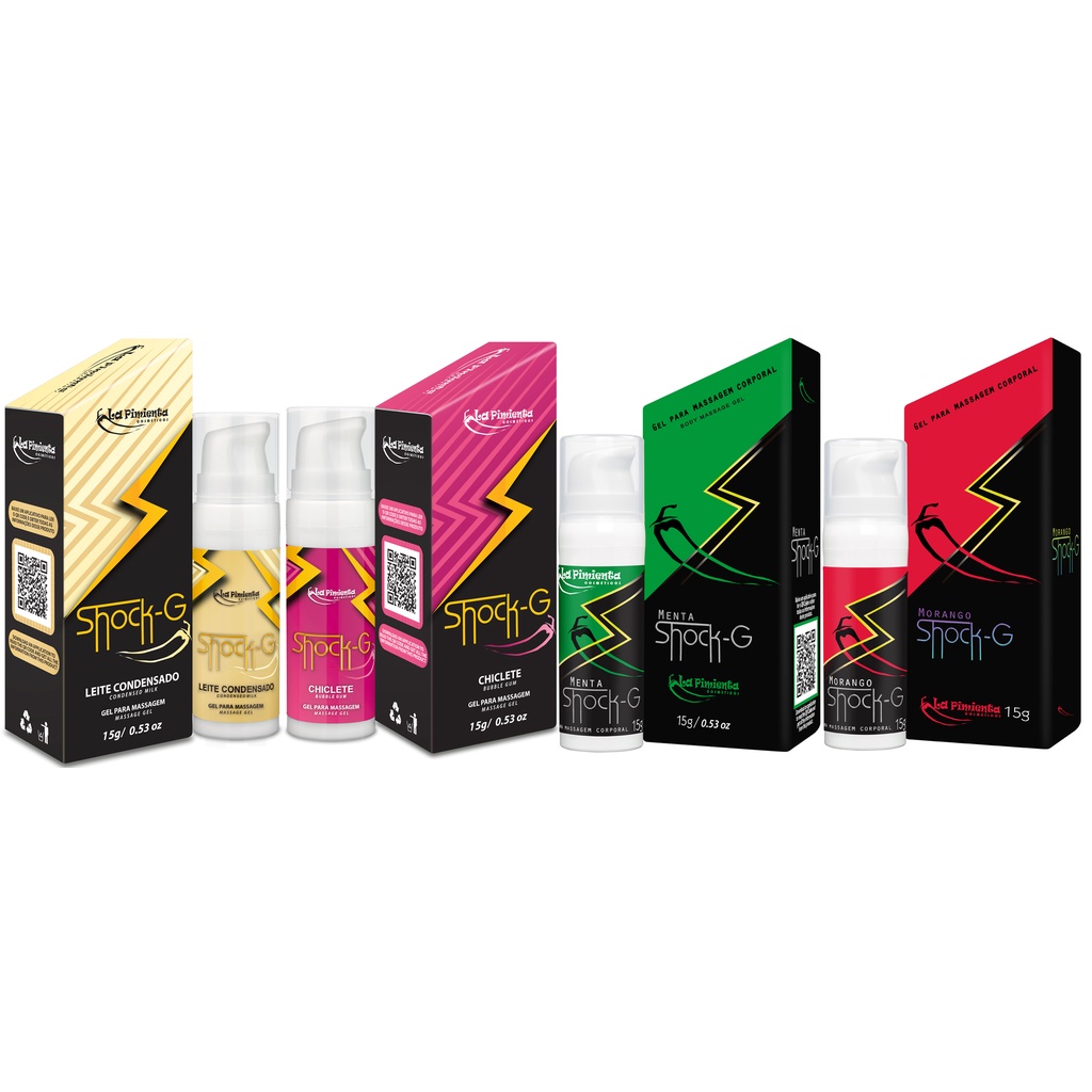 KIT SHOCK-G 15G COM 4 DELICIOSOS SABORES | Shopee Brasil