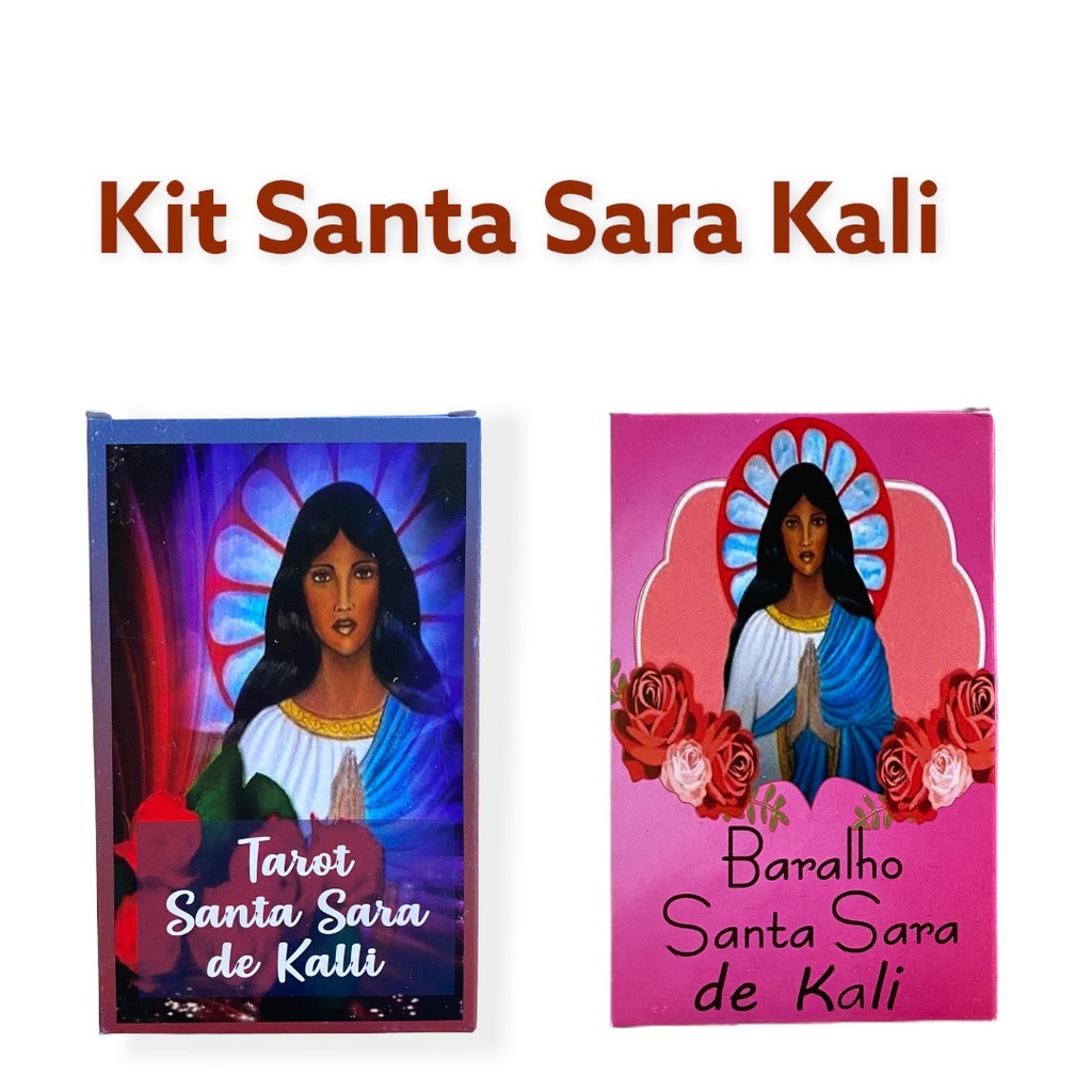 Kit Baralho Tarô Cigano Lenormand Santa Sara Kali 36 Cartas Shopee Brasil