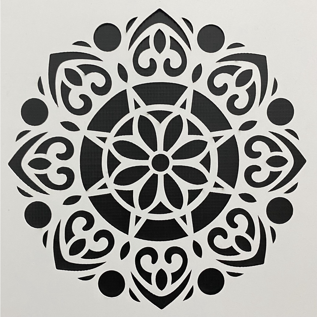 Stencil Gabarito Mandala Circular Revestimento de Parede Pintura 3D Estencil | Shopee Brasil