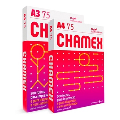 Papel Sulfite Chamex Office 75g A4 Pacote Com 500 Folhas | Shopee Brasil