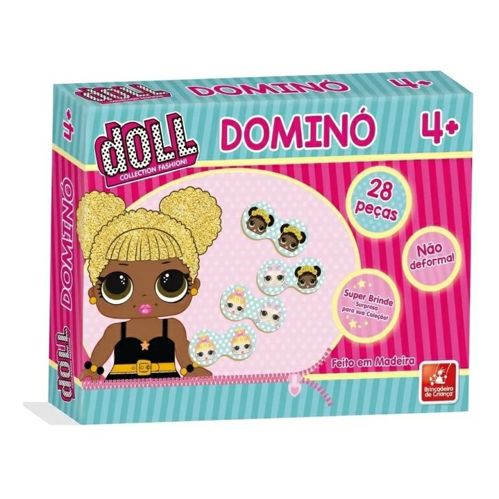 Jogo educativo Dominó Doll boneca Loll madeira | Shopee Brasil