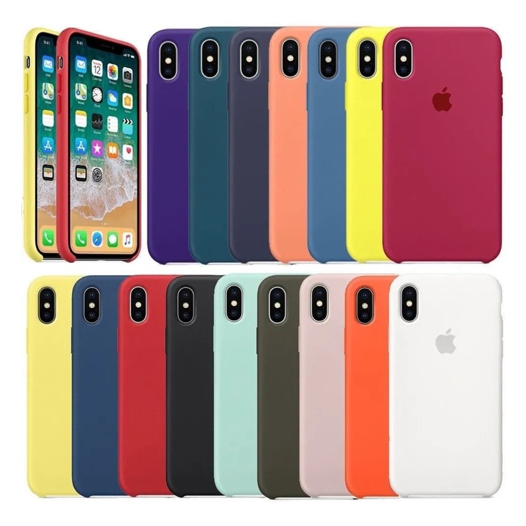 Capa Capinha Silicone IPhone XS MAX Várias cores, Com Logo e Ótima ...