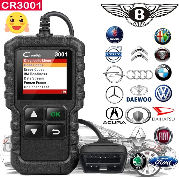 X431 CR3001 Full OBD2 Scanner OBDII OBD EOBD Auto Code Reader Car ...