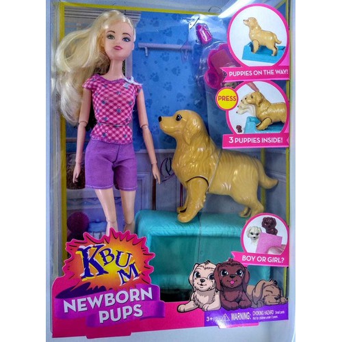 Boneca New Born Pups Com Cachorrinho E Filhotes | Shopee Brasil