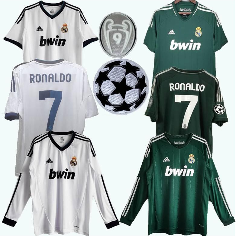 12-13 Camiseta Real Madrid Home Retro Futebol - Escorrega o Preço