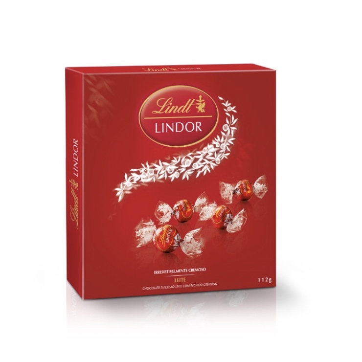Chocolate Lindt Lindor Recheado ao Leite 112gr | Shopee Brasil