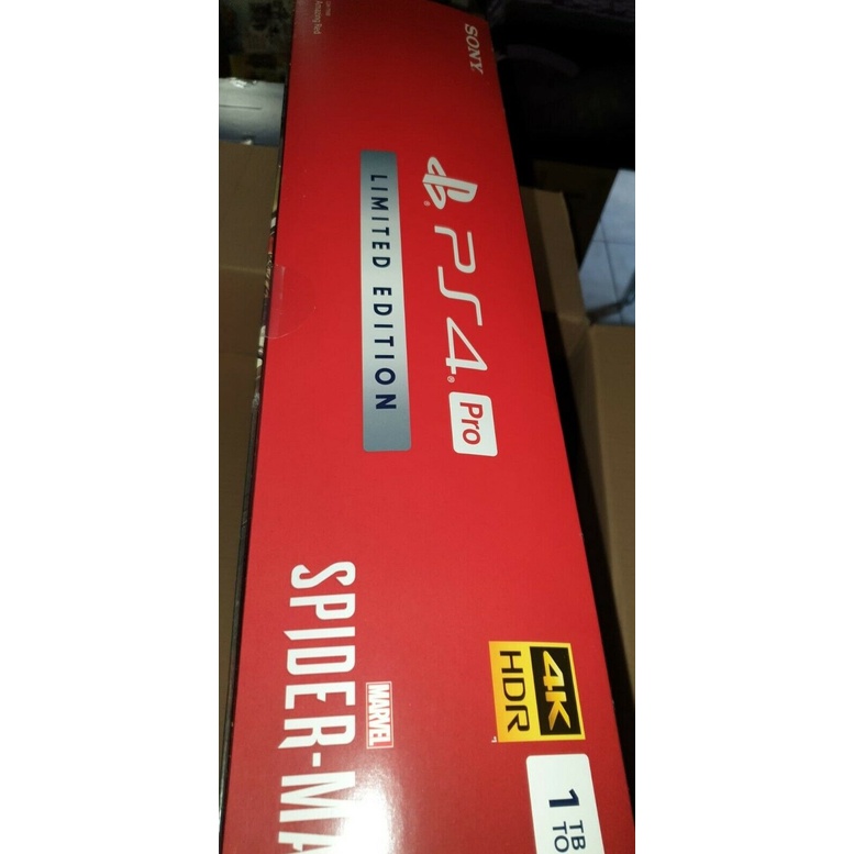 Sony PlayStation 4 Pro Limited Edition Marvel's Spider Man 1TB Red ...