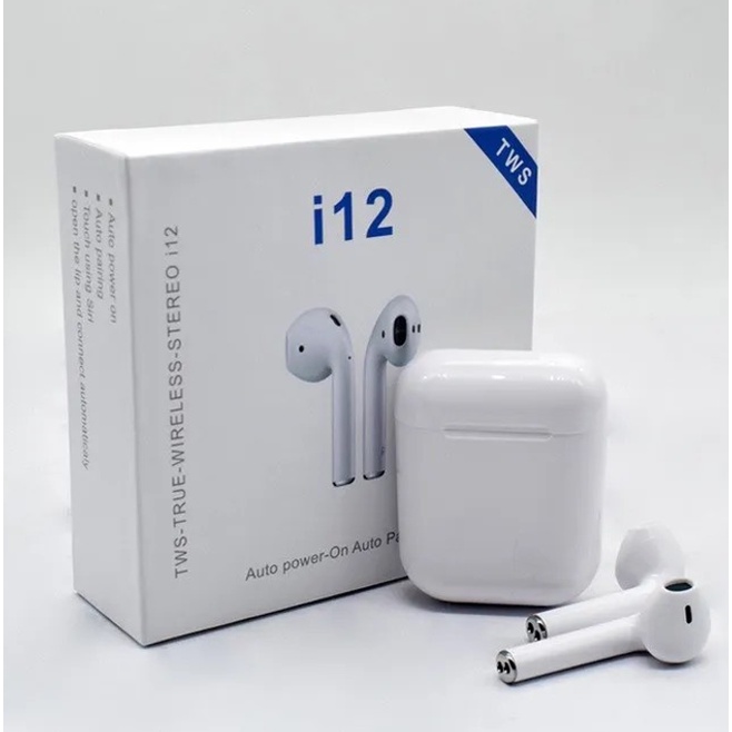 Fone De Ouvido Bluetooth I12 Tws Sem Fio Touch Recarregável | Shopee Brasil