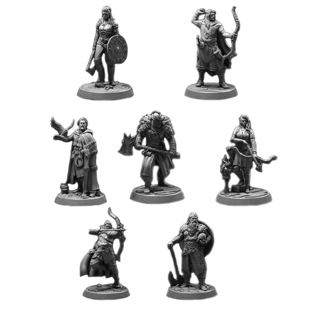 Kit 7 Piratas Pack 1 - Miniatura de RPG, Boardgame Dungeons And Dragons ...