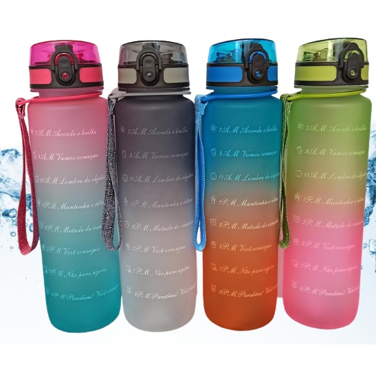 Garrafa 1l Agua Personalizada Squeeze Grande Tie Dye Original | Shopee ...