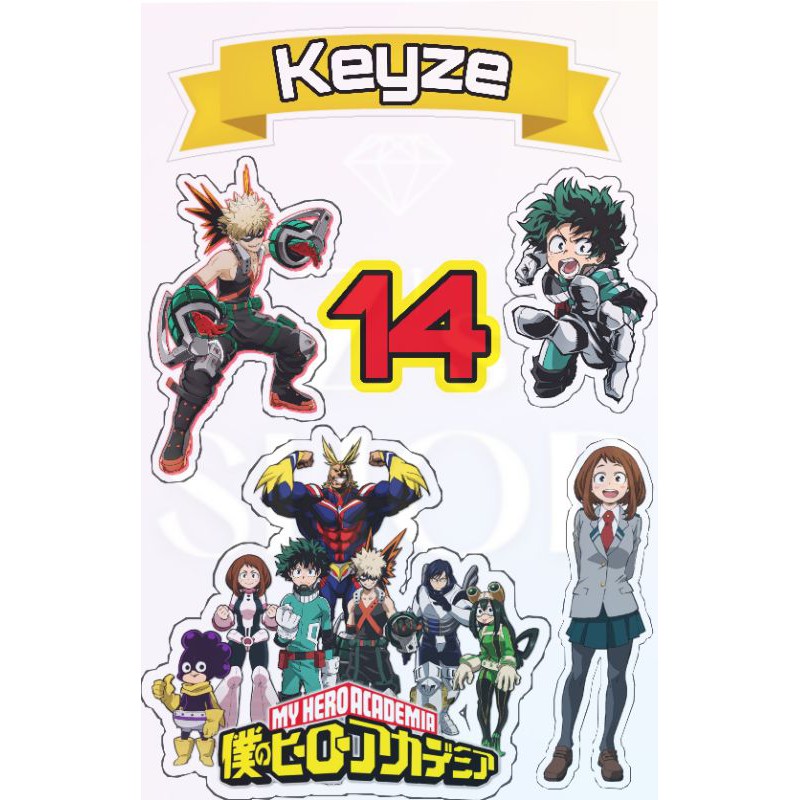Topper Personalizado para Bolo My Hero Academia | Shopee Brasil