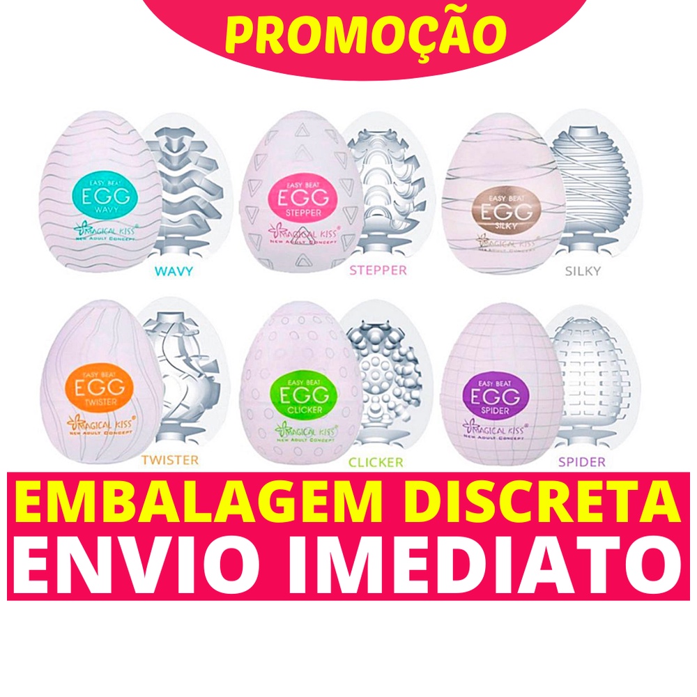 Masturbador Masculino Magical Kiss Egg Sex Shop - Escorrega o Preço