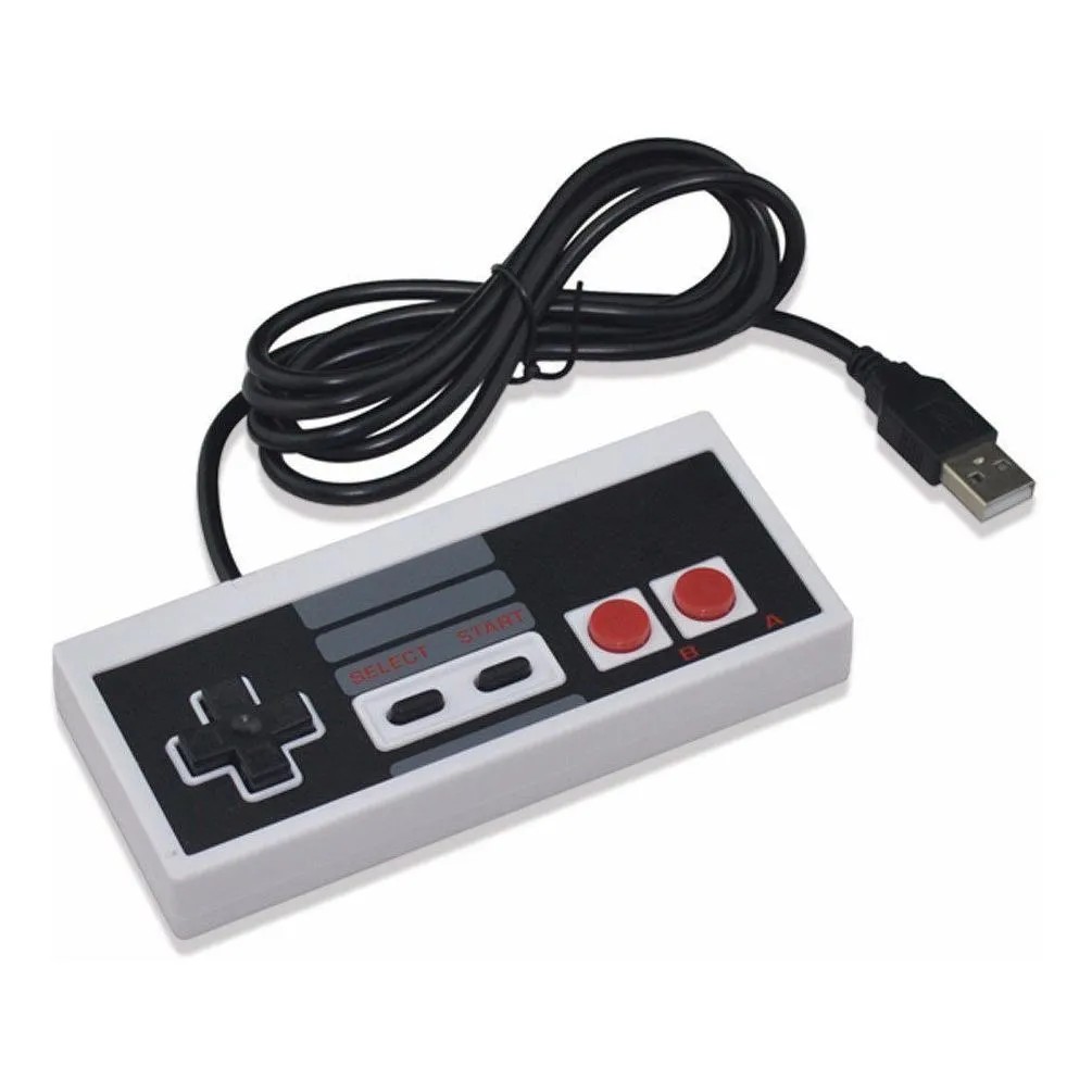 Controle Joystick Nintendo Nintendinho Nes Classic 8 bits USB Vintage ...