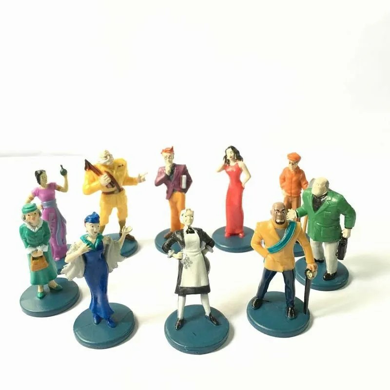 Miniaturas dos Suspeitos do Jogo Detetive 10 Personagens Peças Clue ...