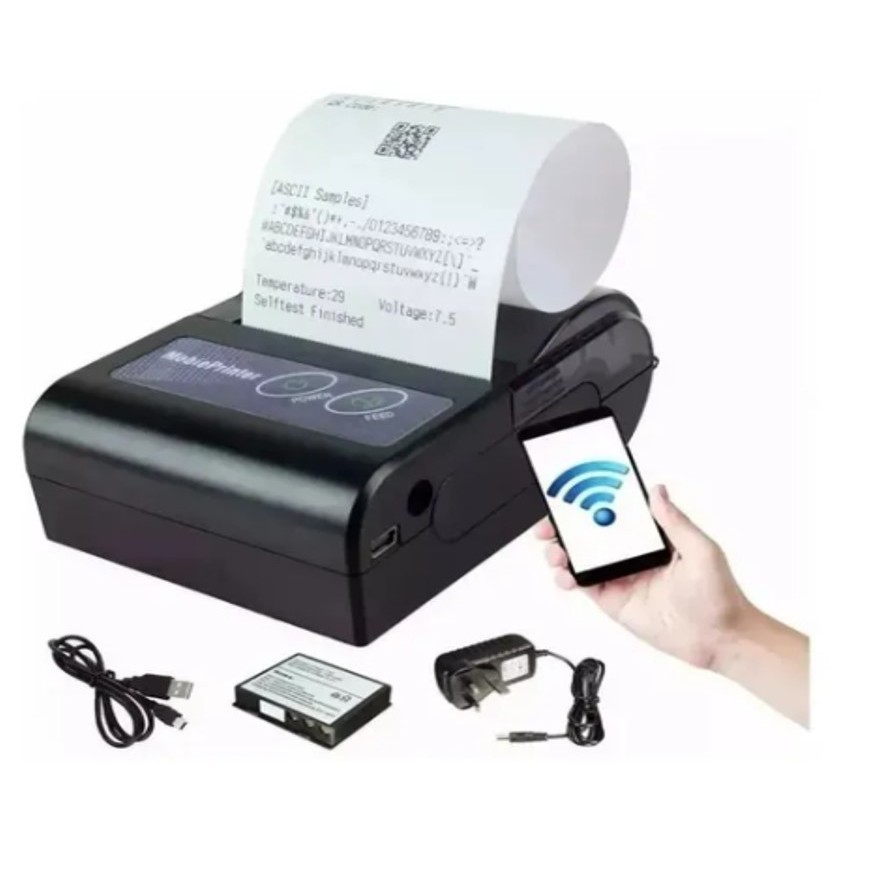 Mini Impressora portátil Bluetooth térmica 58mm Android Mobile Printer ...