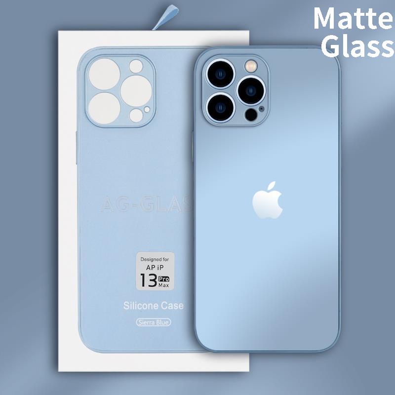Capa Oficial De Vidro Fosco AG Para IPhone 13 Pro Max 11 12 12 11Pro Matte Caixa Temperado ...