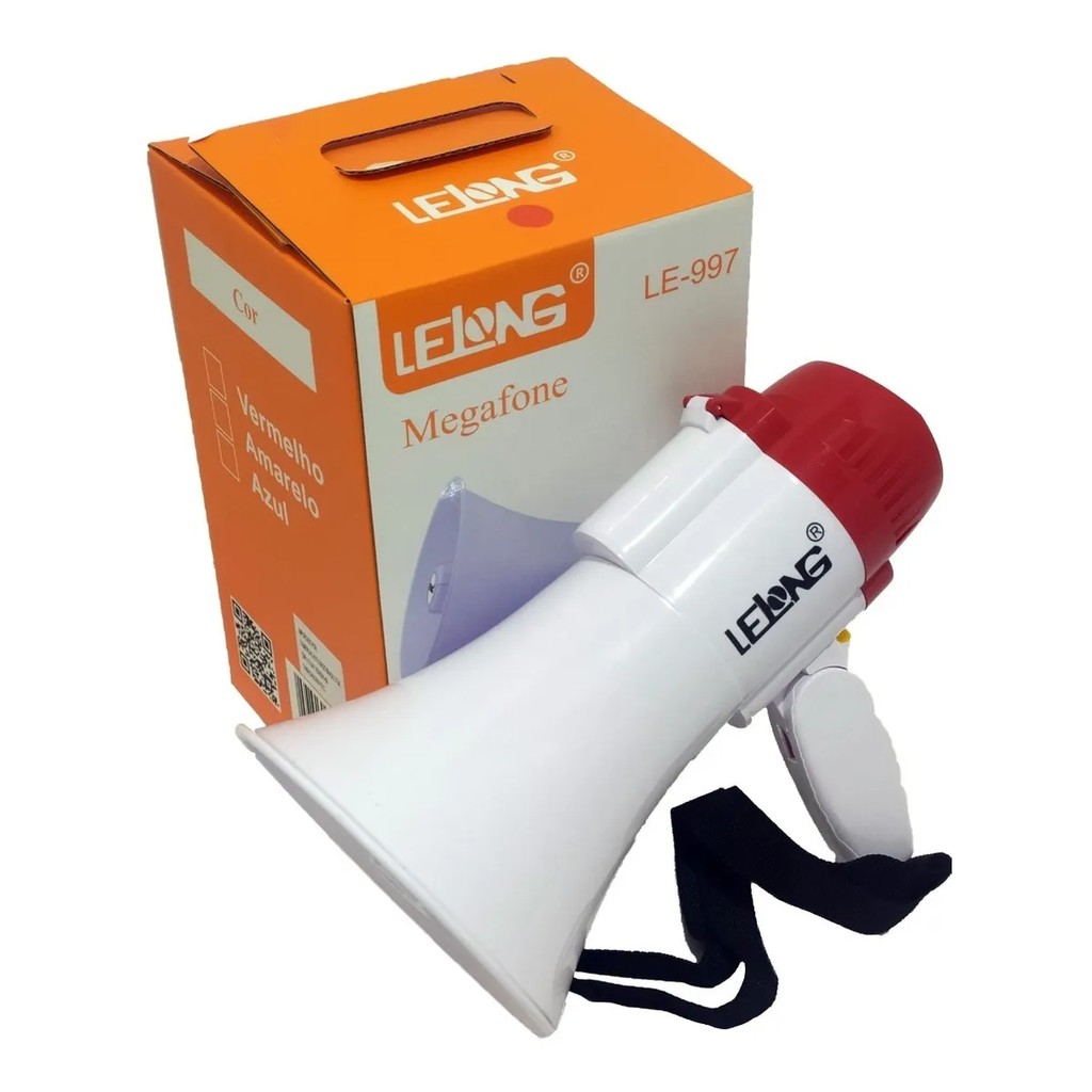 Megafone Portátil Recarregável Sirene Musical E Gravador | Shopee Brasil