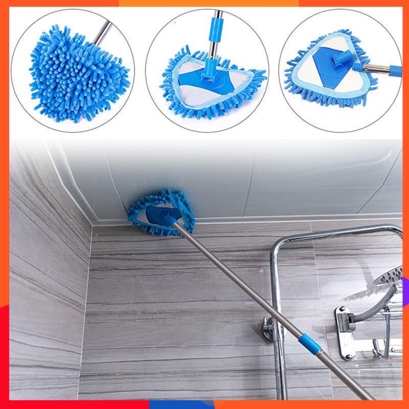 Mop Ajustável Giratória 360° Limpeza Banheiro Chão Janela Teto ...