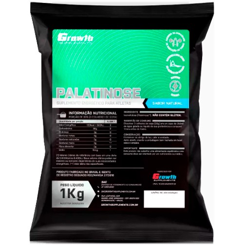 Palatinose 100% Pura - Pacote 1000g - Growth Supplements | Shopee Brasil