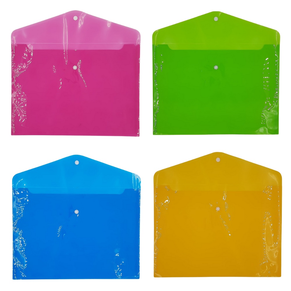 Pasta para Documentos A4 Colorida Kit com 4 Pastas | Shopee Brasil