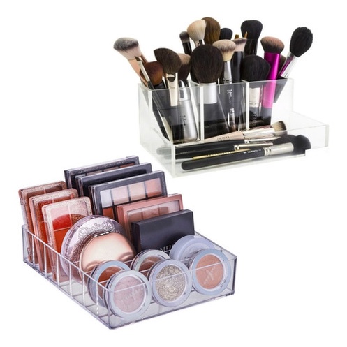 Suporte organizador maquiagem Batom Pincel Paleta Sombra Blush Base ...