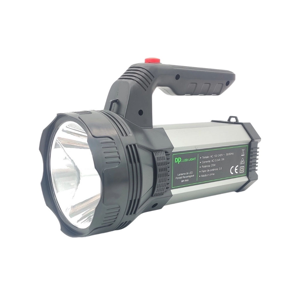 Lanterna LED Portatil Recarregavel bivolt 8W 1 LED DP-7313 | Shopee Brasil