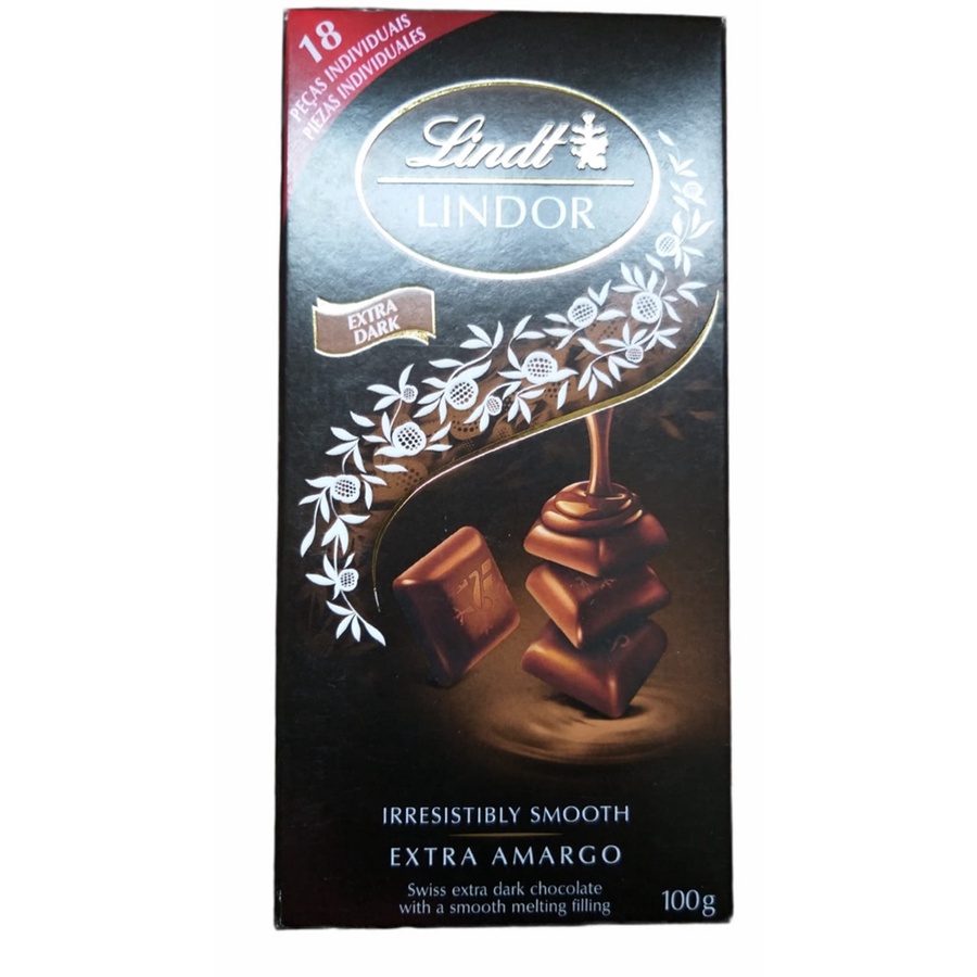 Chocolate premium Lindt Extra Dark Amargo Recheado 100 Gramas - oferta ...