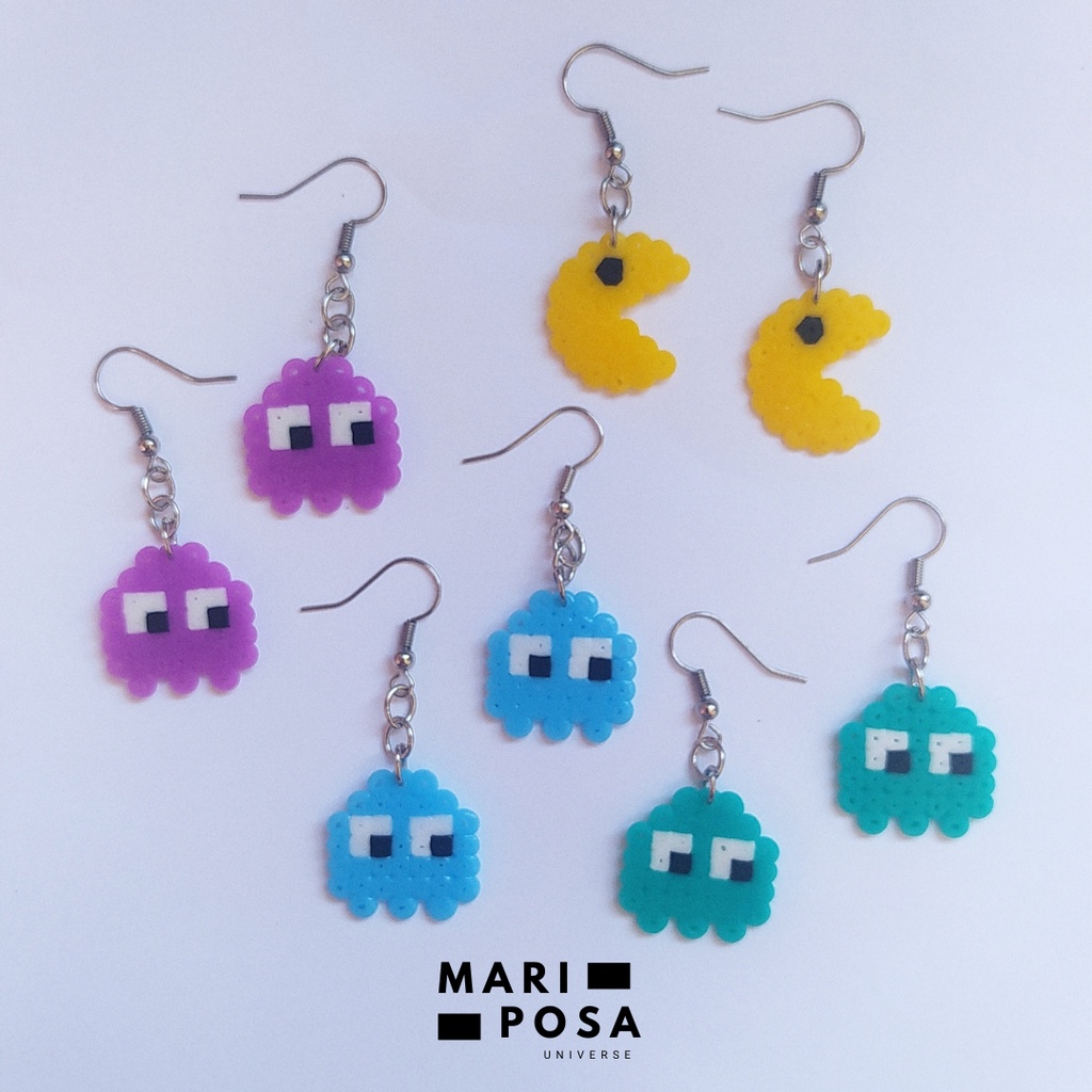 Brincos - Pac-Man (Pixel Art/Hama Beads/Perler Beads) | Shopee Brasil