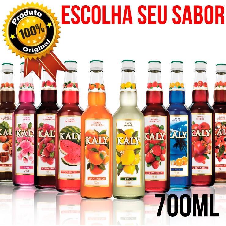 Xarope Kaly 700ml Escolha seu Sabor - Vários Sabores | Shopee Brasil
